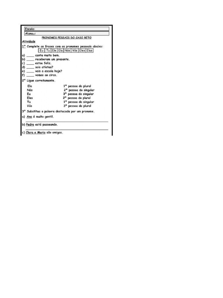 Pronomes Pdf