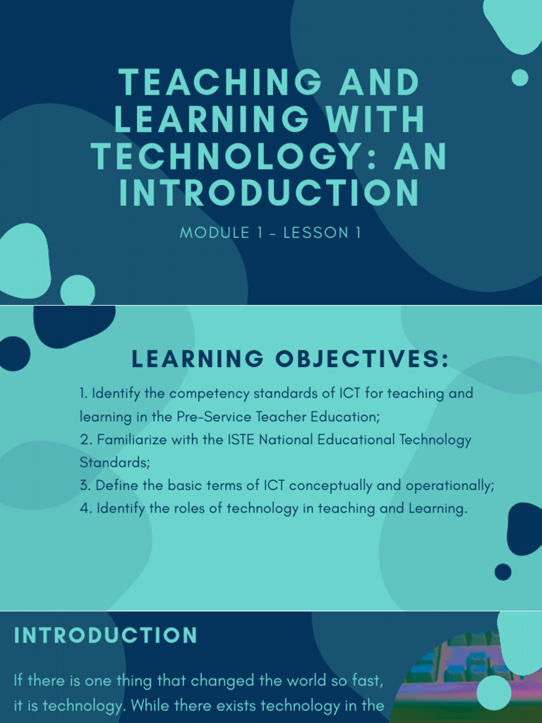 Technology For Teaching and Learning (TTL) 1 LESSON 1-3 | PDF | Educational Technology | Internet