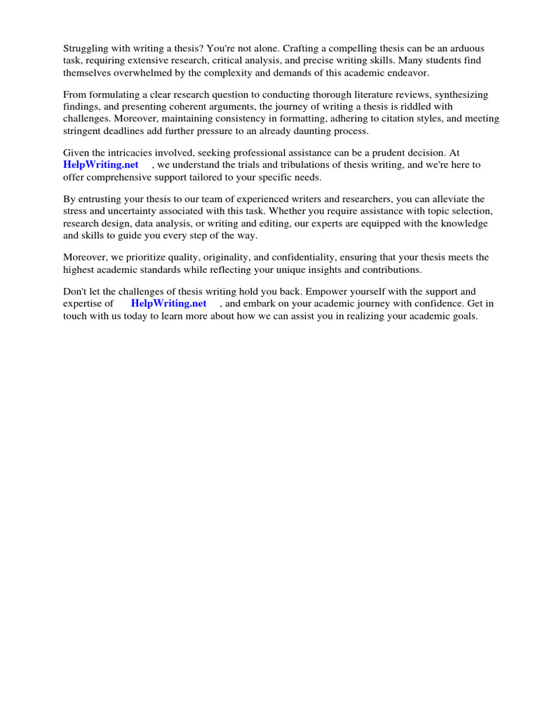 Thesis Biography Sample | PDF | Essays | Biography