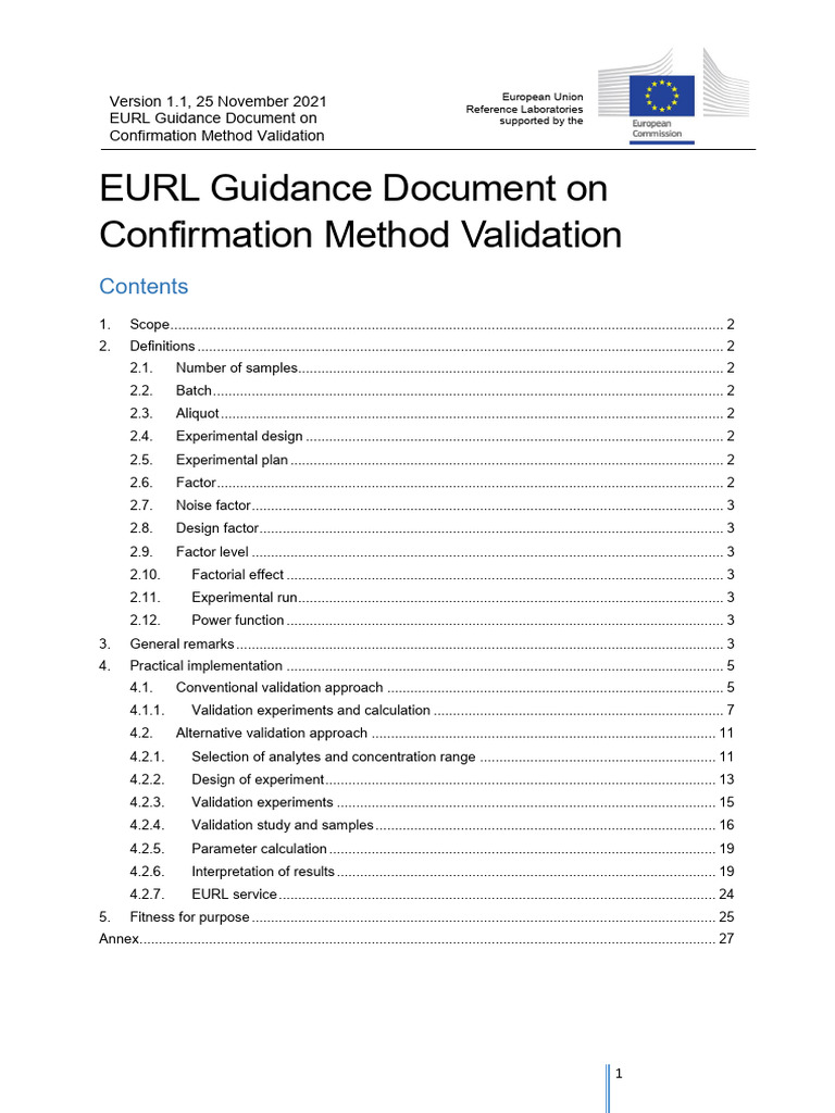 Guidance Validation Confirmatory v1 1 211125 0 | PDF | Design Of Experiments | Experiment