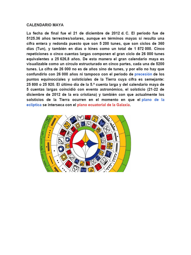 Calendario Maya 2024: Significado y Estructura | PDF
