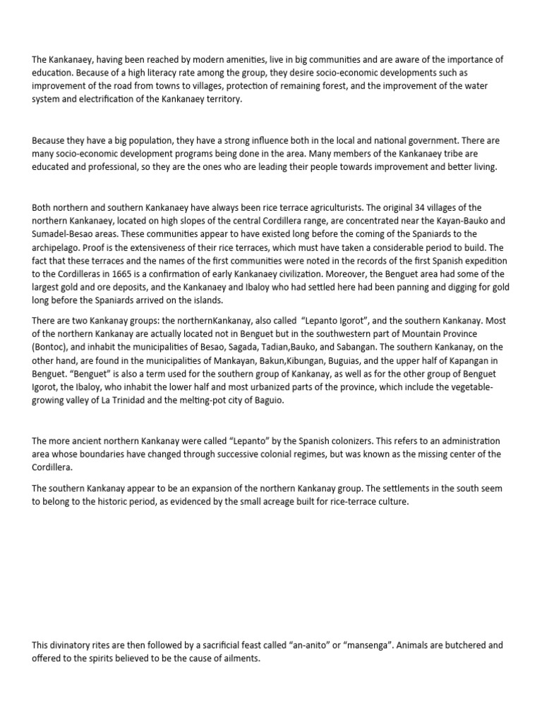 The Kankanaey | PDF | Ethnic Groups | Ethnicity