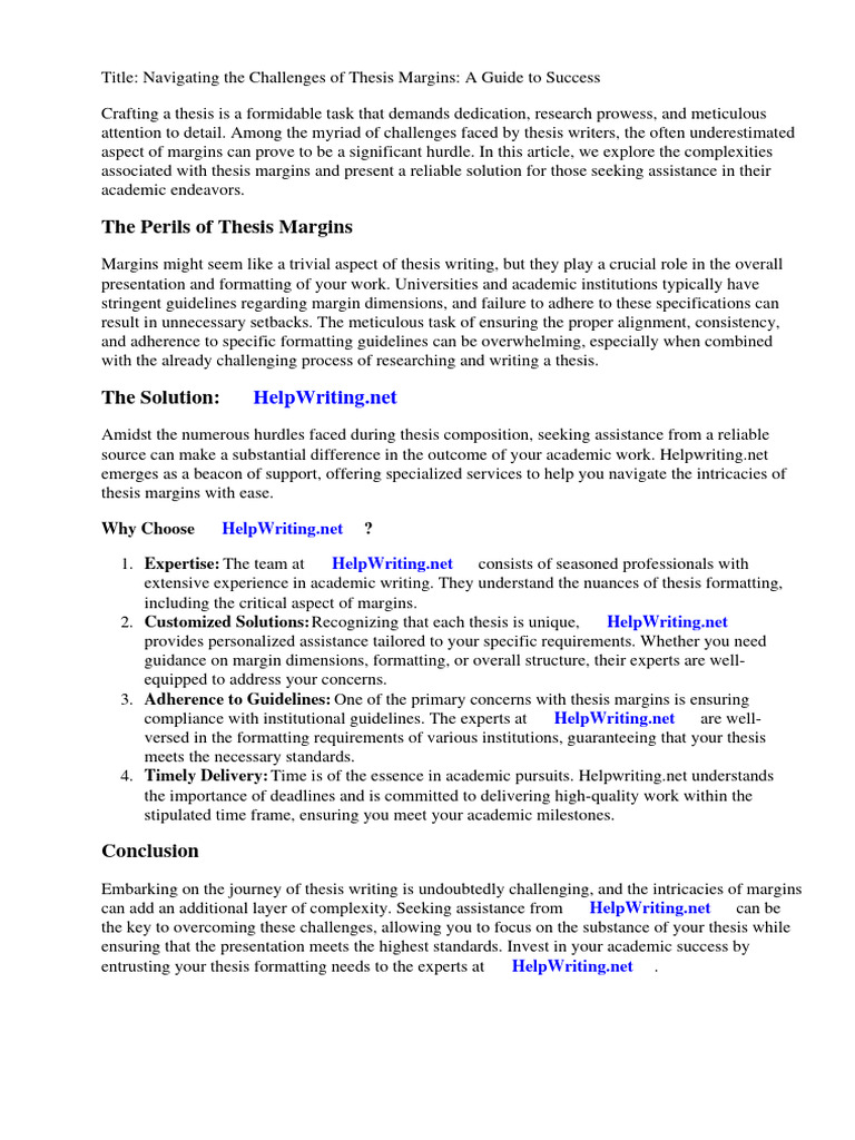 Thesis Margins | PDF | Thesis | Apa Style