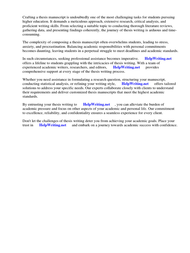 Thesis Manuscript Style | PDF | Thesis | Leadership