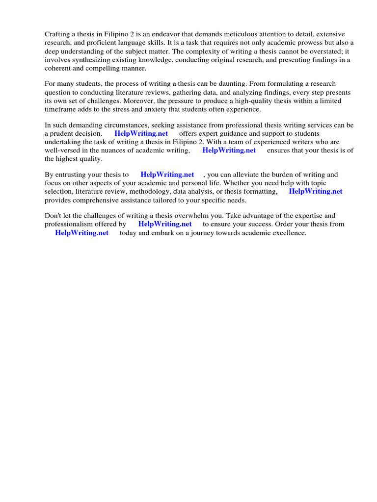 Thesis Sa Filipino 2 Sample | PDF | Tagalog Language | Expert