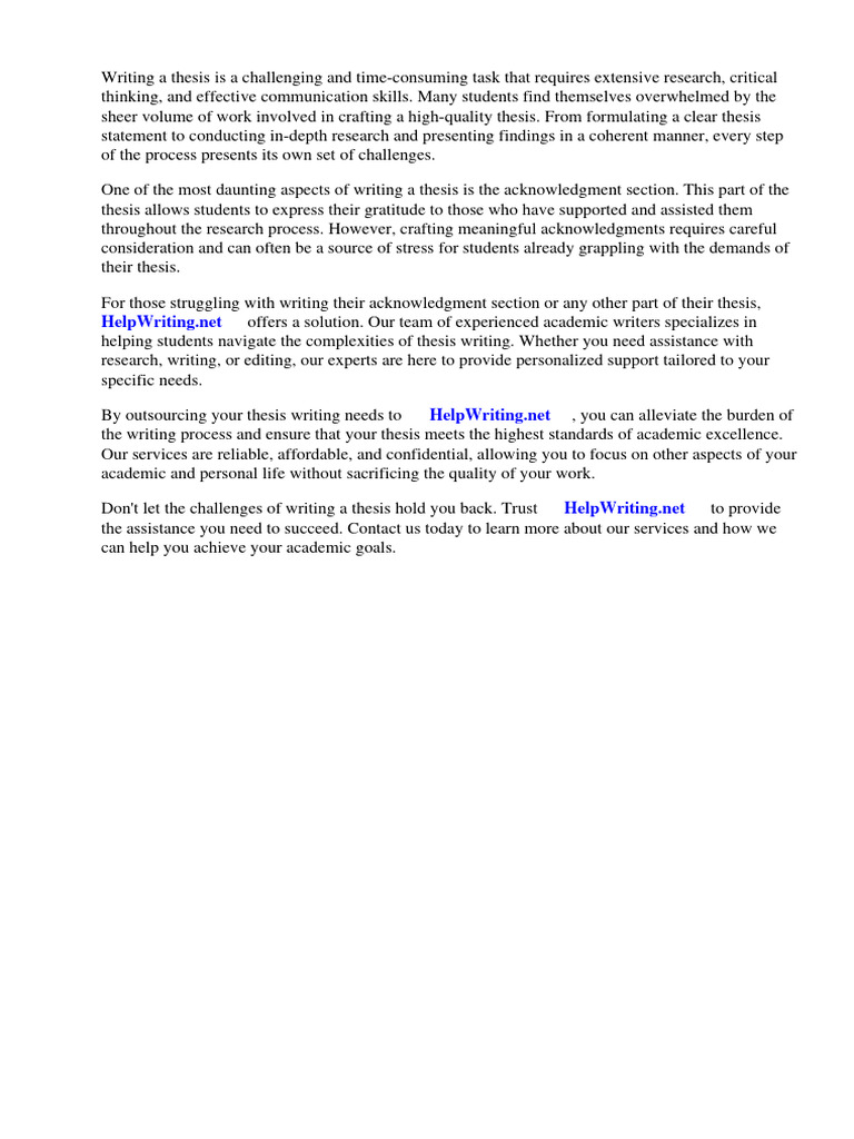 Acknowledgment for Thesis PDF | PDF | Thesis