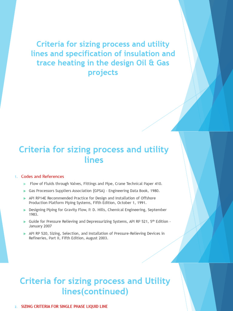 Criteria For Sizing Lines Insulation and Trace Heating 1707053419 | PDF ...