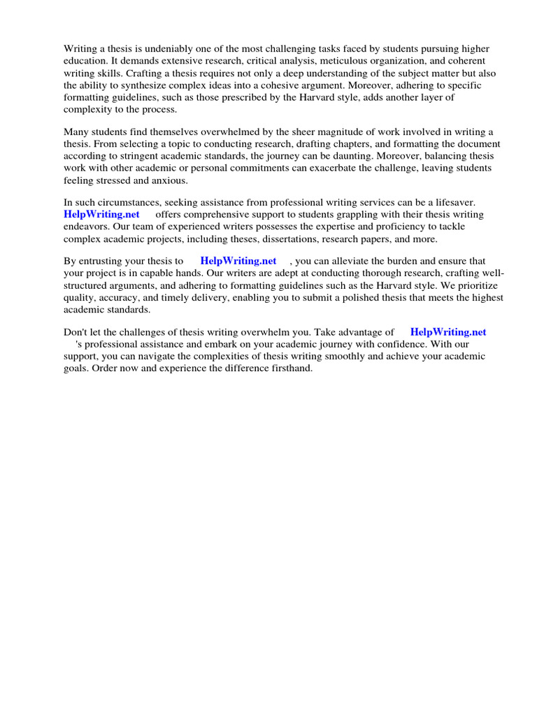 Word Template Thesis Harvard | PDF | Thesis | Essays