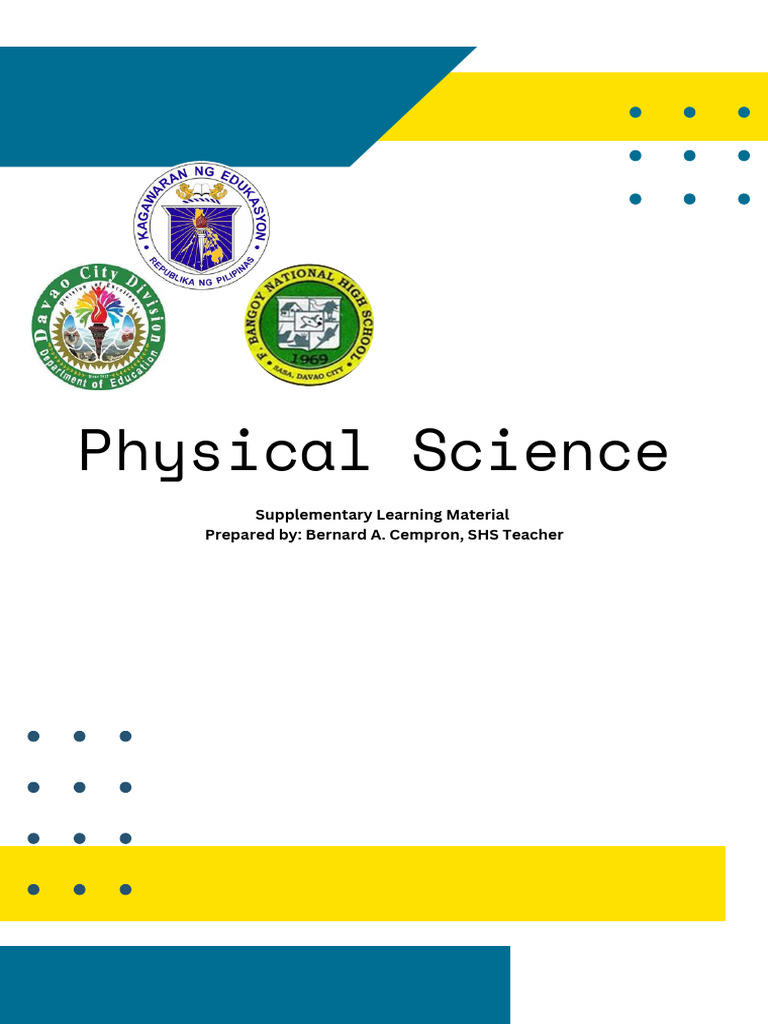 Physical Science Supplementary Learning Material 23 24 | PDF | Lipid ...