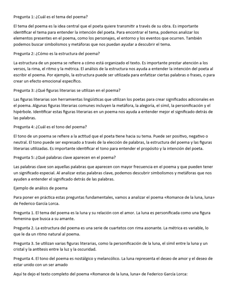 Analisis de Poemas | PDF | Poesía | Metáfora