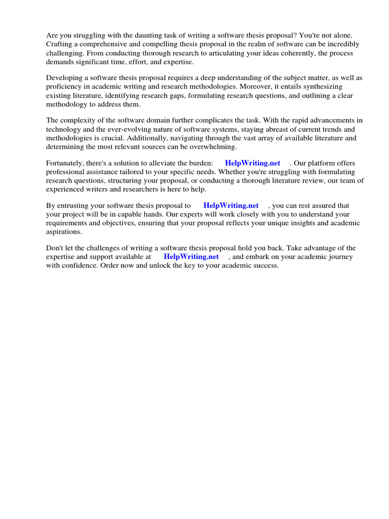 Software Thesis Proposal | PDF | Thesis | Hypothesis