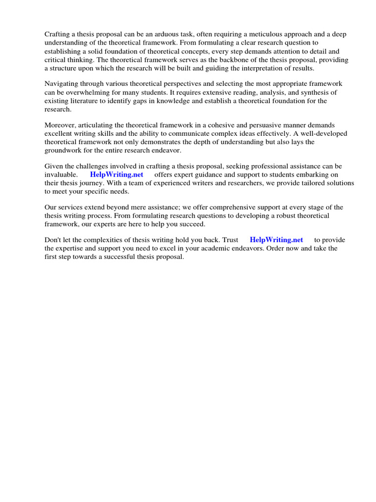 Thesis Proposal Theoretical Framework | PDF | Theory | Expert