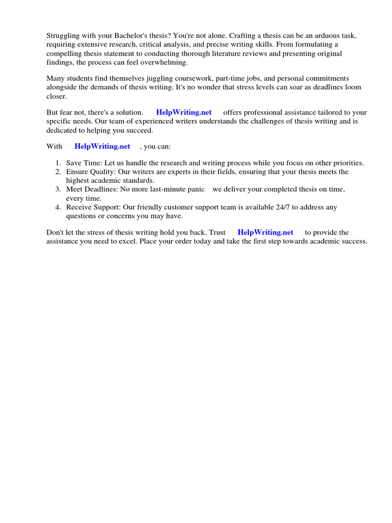 Thesis Writing Support for Students | PDF | Thesis