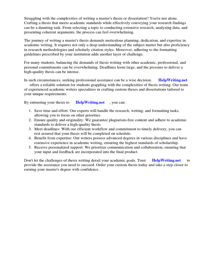 Master Thesis or Master Dissertation | PDF | Thesis | Methodology