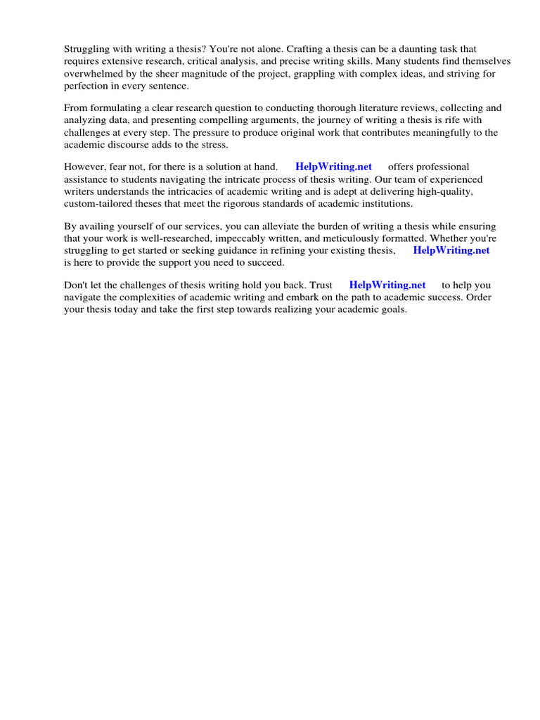 Examples of Written Thesis | PDF | Essays | Thesis