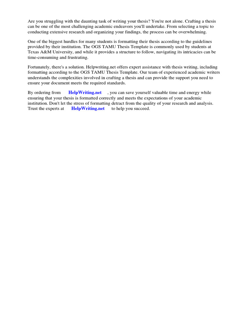 Ogs Tamu Thesis Template | PDF | Thesis | World Wide Web