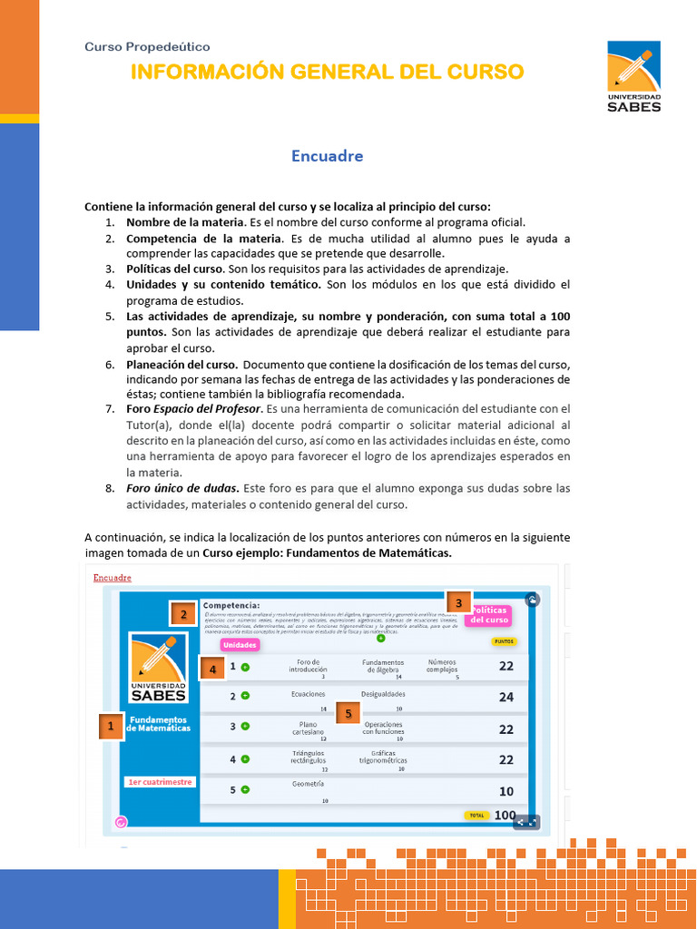 3.1 Información General Del Curso - V2 | PDF | Moodle | Aprendizaje