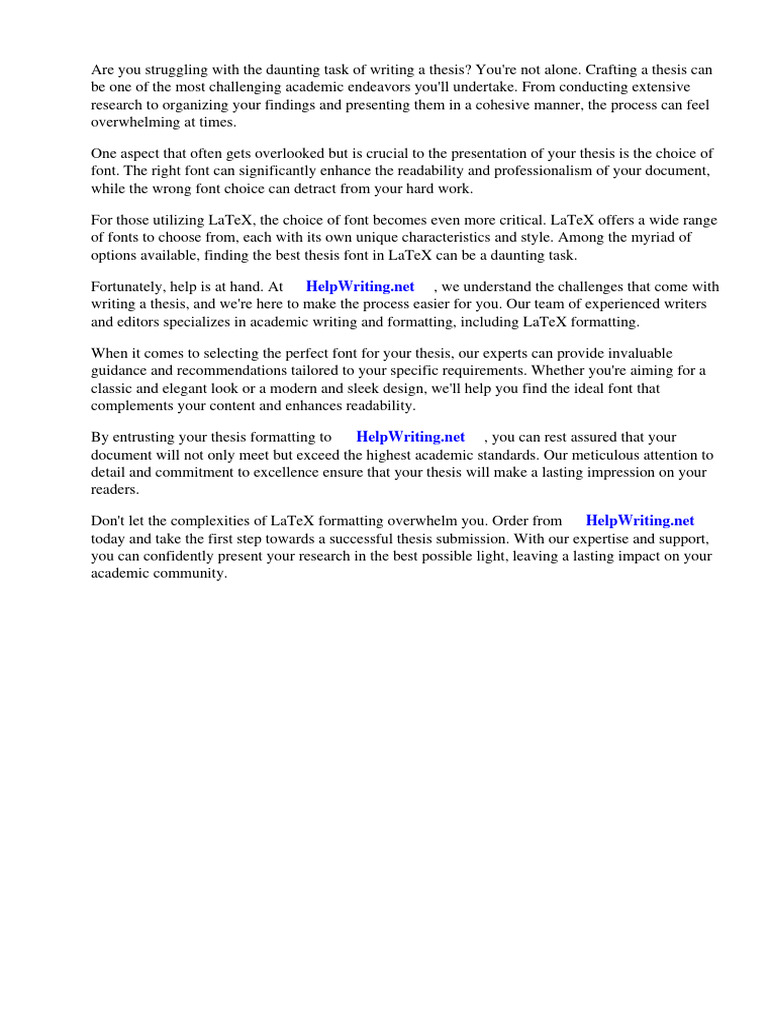 Best Thesis Font Latex | PDF | Typefaces | Page Layout