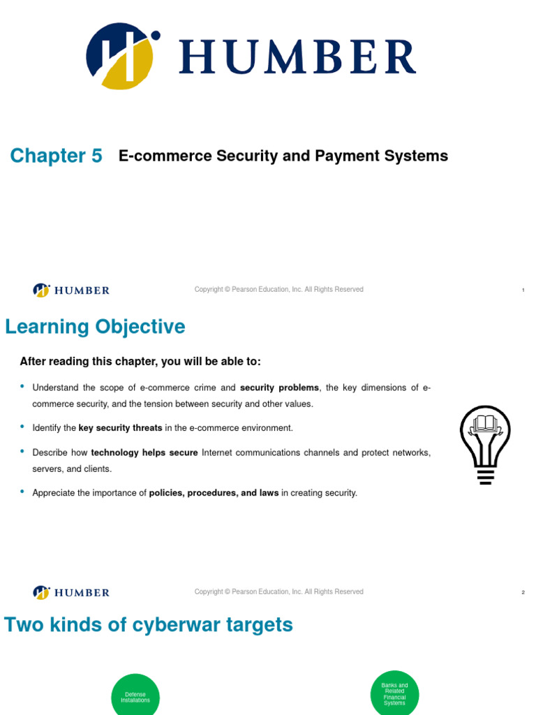 Humber College CHP 5 E-Commerce Security and Payment Systems - Inclass | Download Free PDF ...
