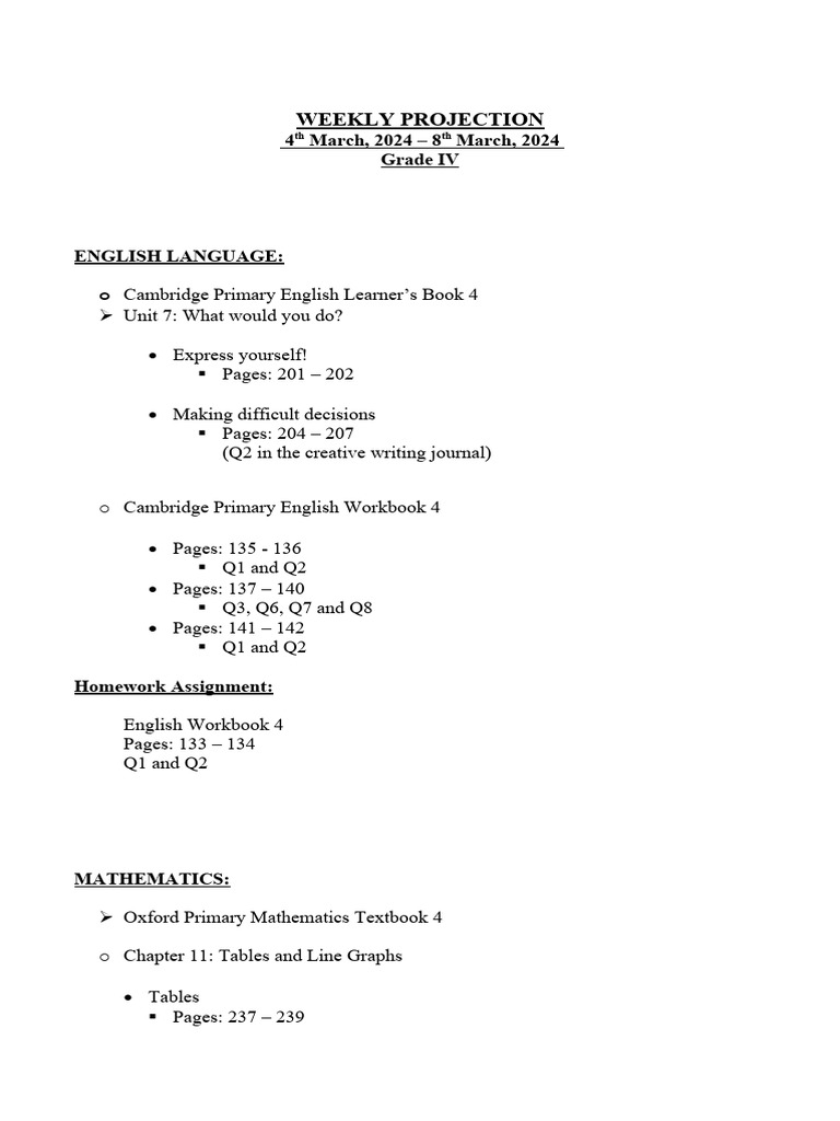Grade 4 Weekly Lesson Plan | PDF | Series And Parallel Circuits | Learning