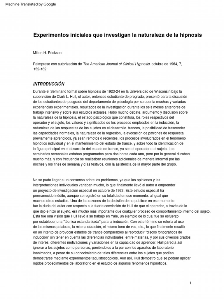 Erickson, Milton - Obra Completa - 0001-0250 | PDF | Hipnosis | Pensamiento