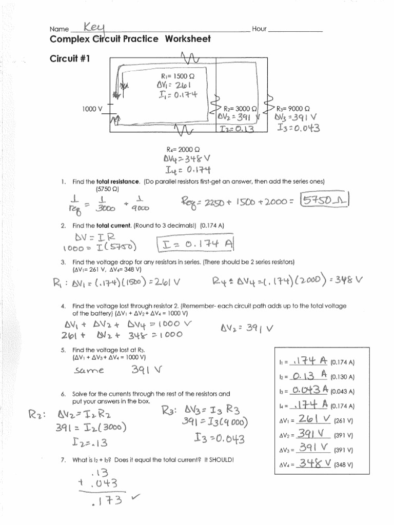 Complex Circuit WS Key | PDF