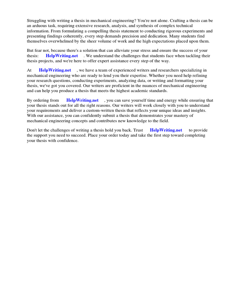 Thesis Mechanical Engineering Download | PDF | Finite Element Method | Mechanical Engineering