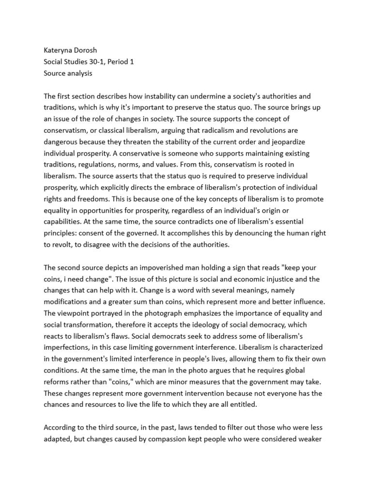 Source Analysis | Download Free PDF | Liberalism | Conservatism Source Analysis | Download Free PDF | Liberalism | Conservatism