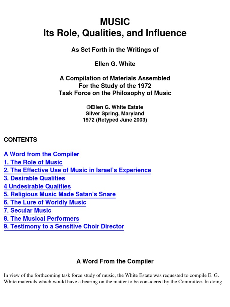 EGW Music | PDF | Singing | Prayer