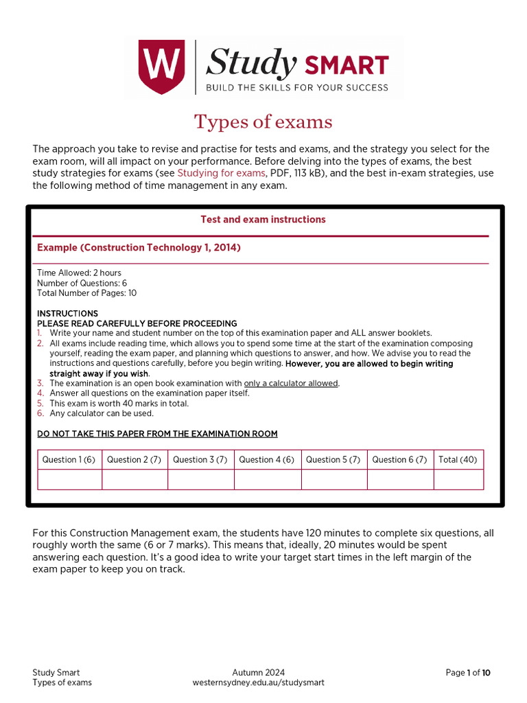 Types of Exams | PDF | Essays | Multiple Choice