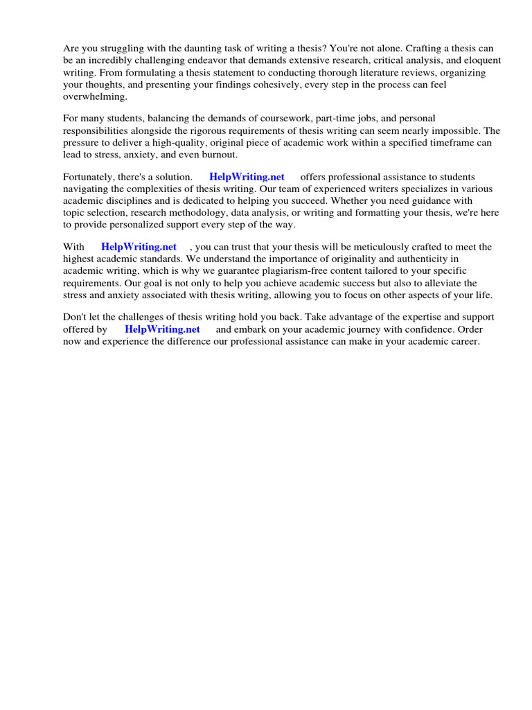 Baby Thesis Sample PDF | PDF | Thesis | Essays