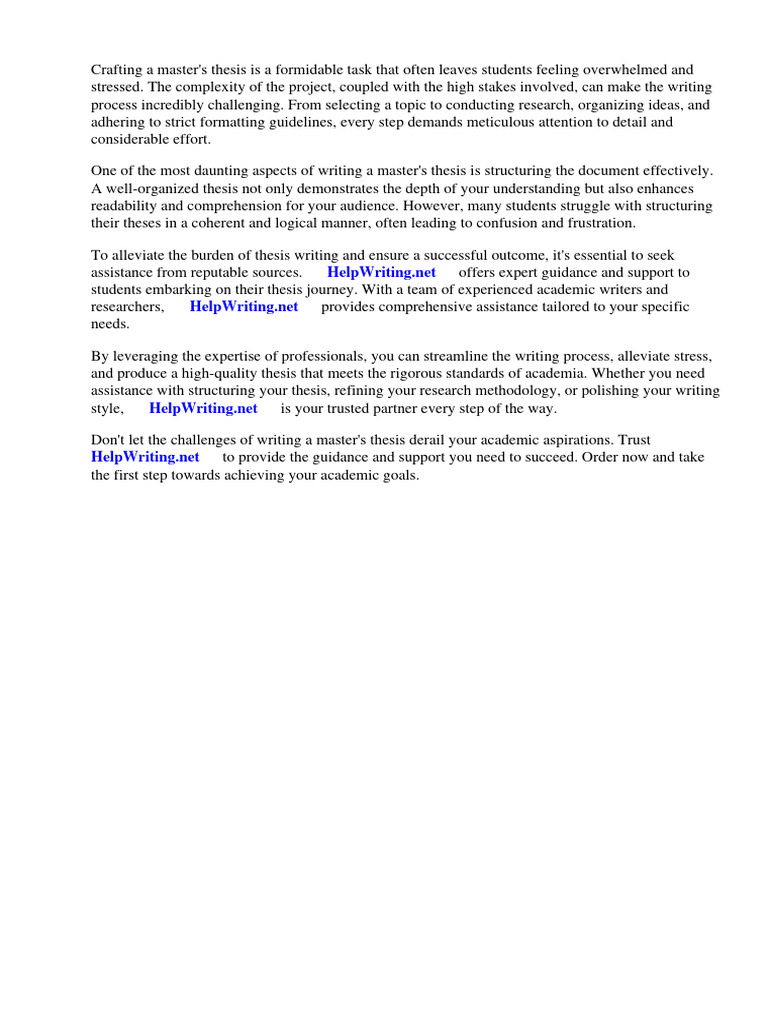 Master Thesis Structure Sample | Download Free PDF | Thesis | Abstract ...