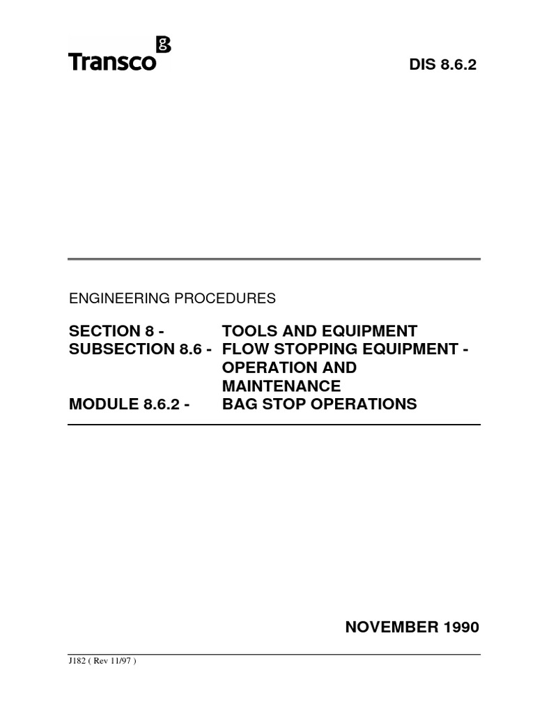 DIS 8.6.2 Bag Stop | PDF | Valve | Pipe (Fluid Conveyance)