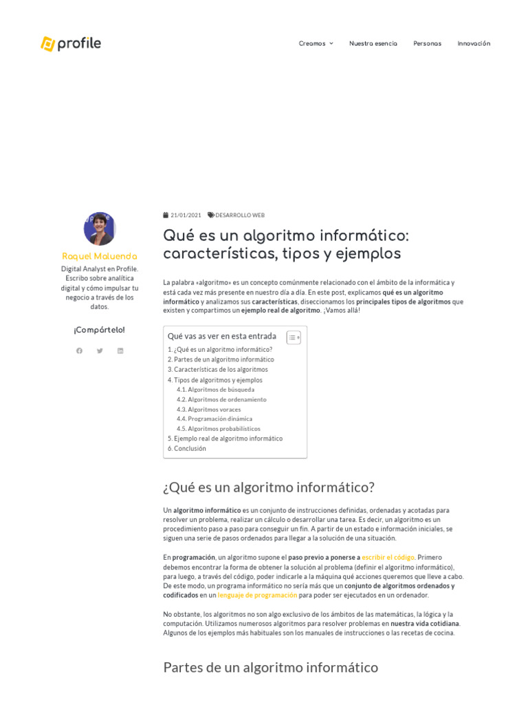 Qué Es Un Algoritmo Informático - Características, Tipos y Ejemplos | PDF | Algoritmos ...