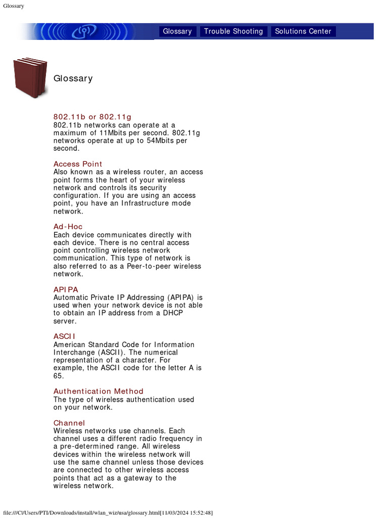 Glossary DCP-T500W | PDF | Computer Network | Ip Address