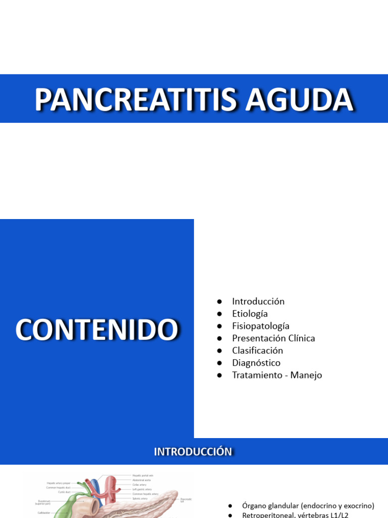 Pancreatitis Aguda | PDF | Páncreas | Especialidades Medicas