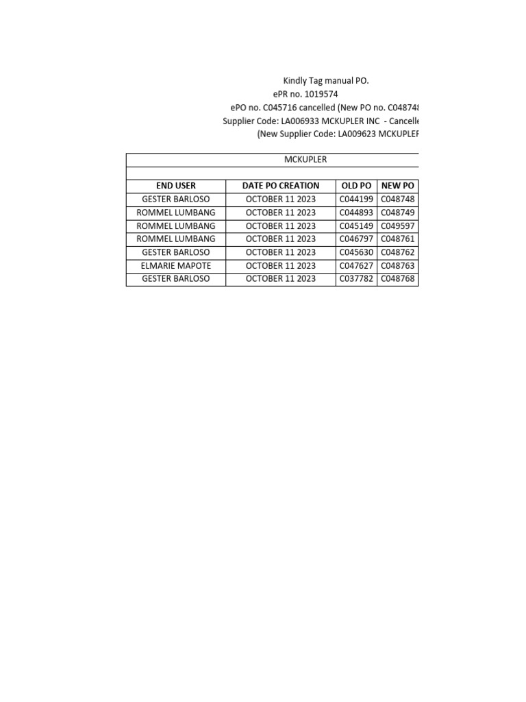 Manual PO Tagging Instructions | PDF | Computing