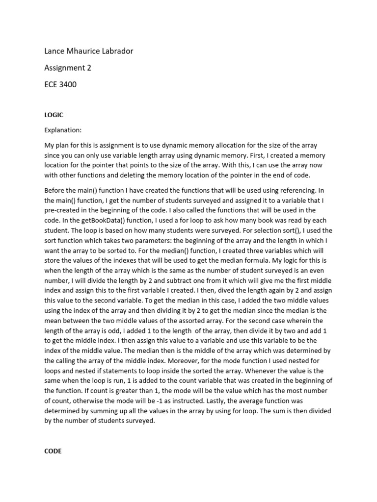 Assignment 2 | Download Free PDF | Variable (Computer Science) | Pointer (Computer Programming)