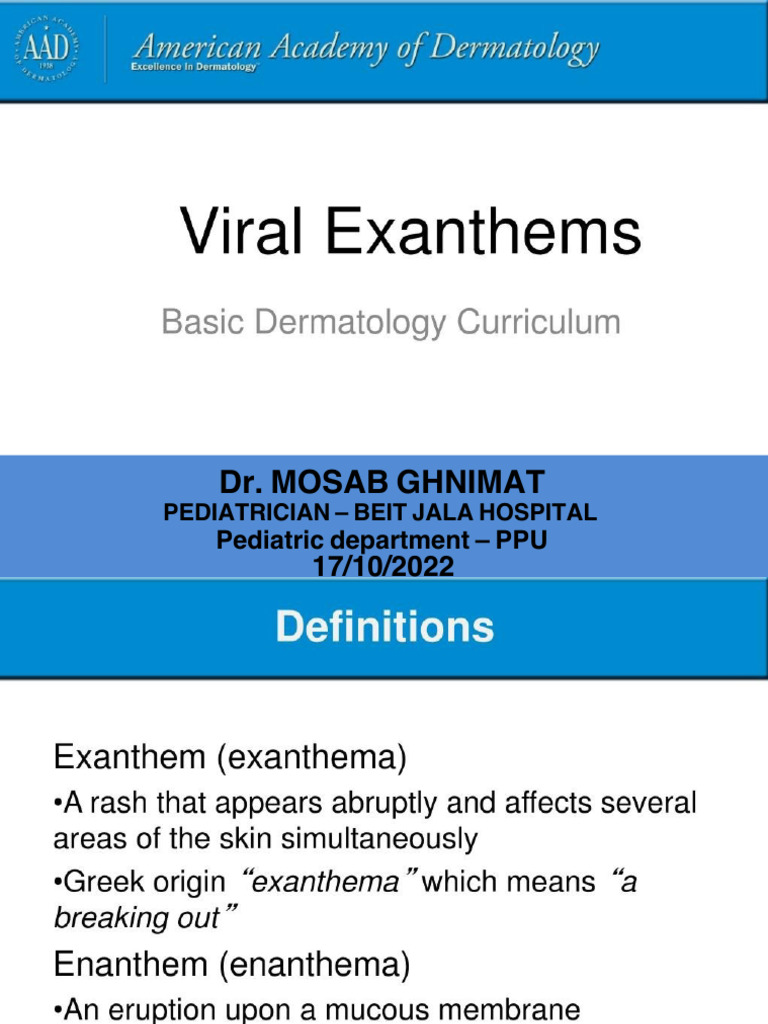 Viral Exanthema | PDF