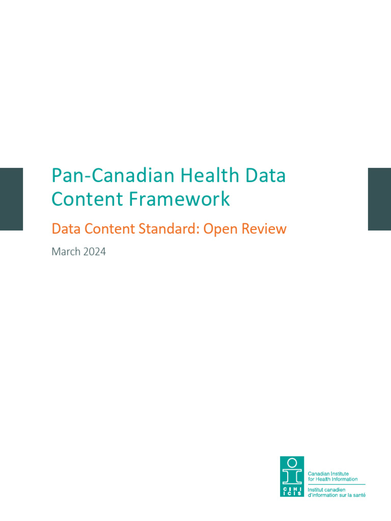pan-canadian-health-data-content-framework-data-content-standard-en | PDF | Standardization ...