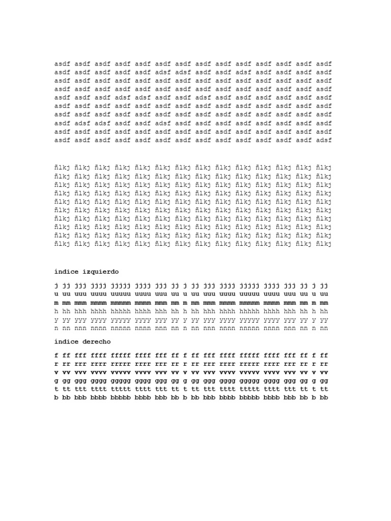 Asdf Mecanografia | PDF