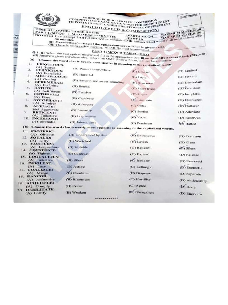 CSS English Precise and Composite 2024 | PDF