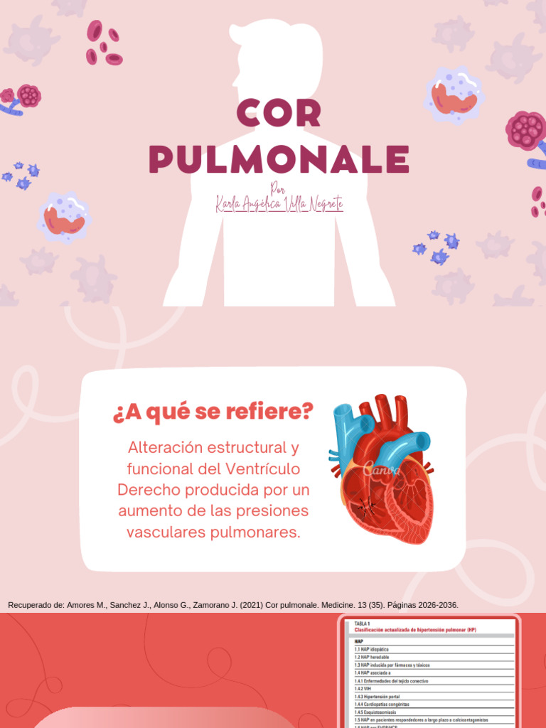 Cor Pulmonale - Karla Angélica Villa Negrete | PDF | Hipertensión | Corazón