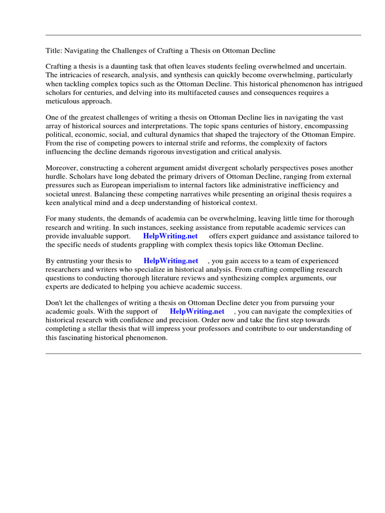 Ottoman Decline Thesis | PDF | Ottoman Empire | Historiography