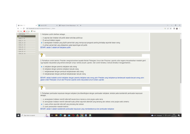 Soal Analisis Kebijakan | PDF