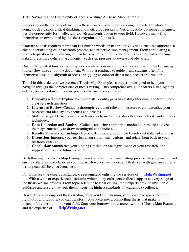 Thesis Map Example | PDF | Essays | Methodology