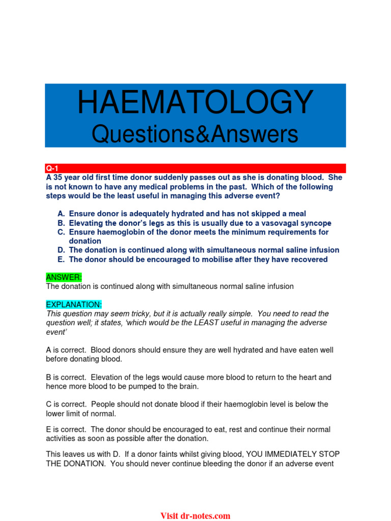 Plabable 2020 Hematology Mfa | Download Free PDF | Blood | Immunology