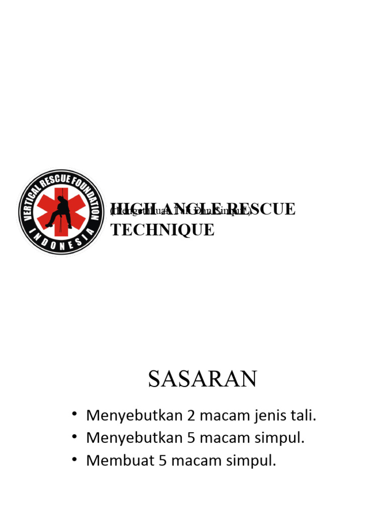 Karakteristik Tali dan Simpul Rescue | PDF