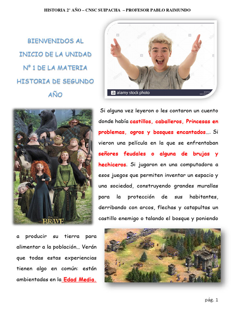 Cartilla # 1 Historia La Edad Media 2 Año 2021 CNSC | PDF | Feudalismo ...