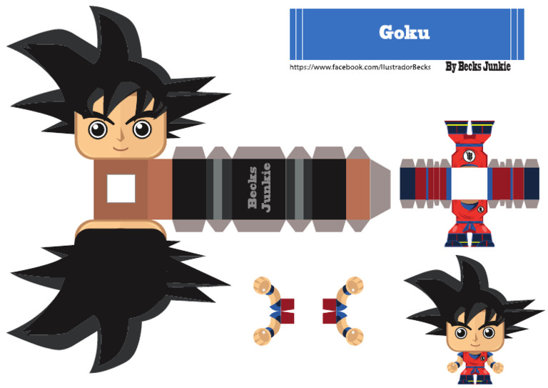 Goku Mini Papercraft by Becks Junkie | PDF
